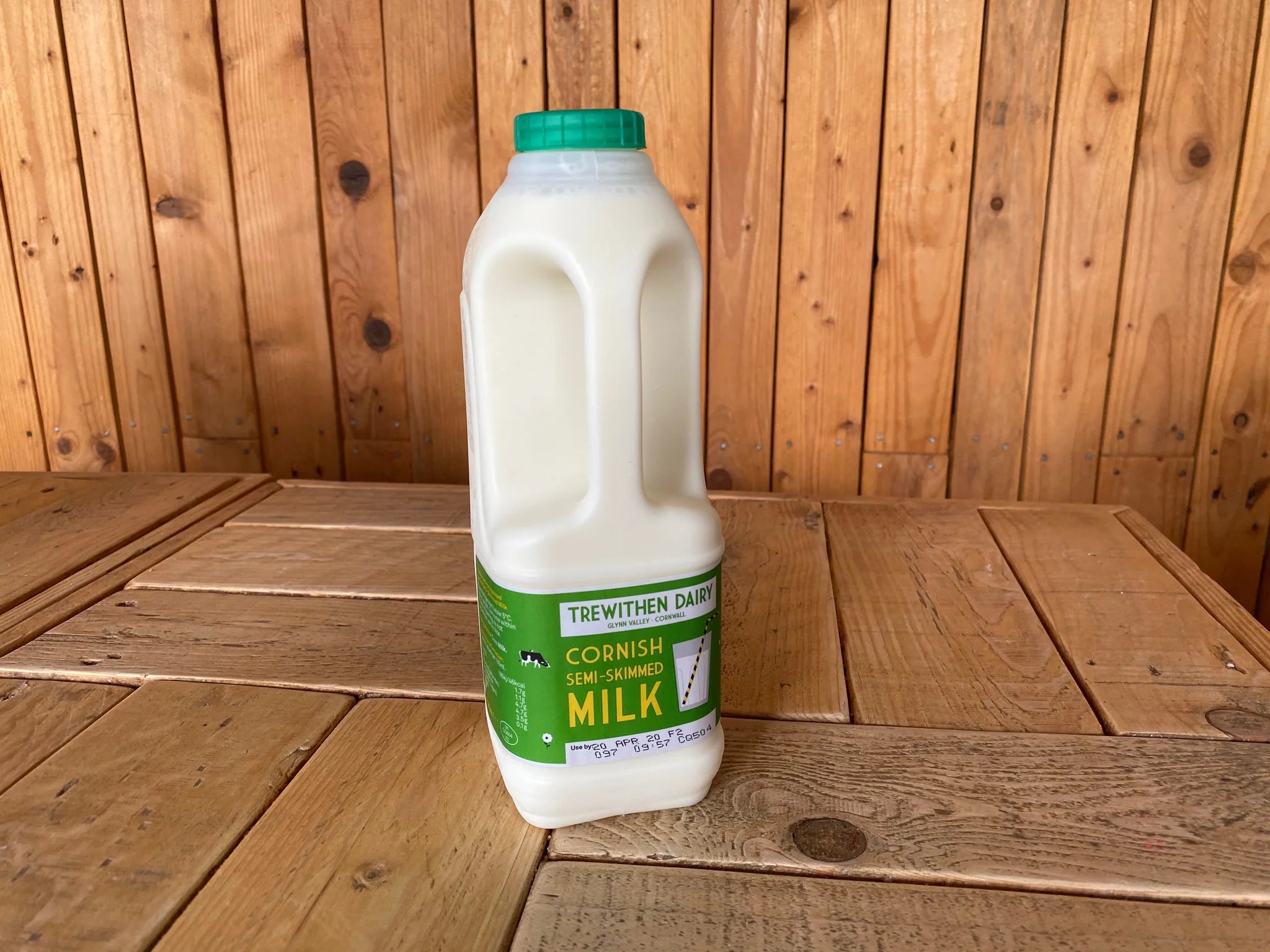 1 Litre (green top) - semi-skimmed - Trewithen: – Fresh and Local UK